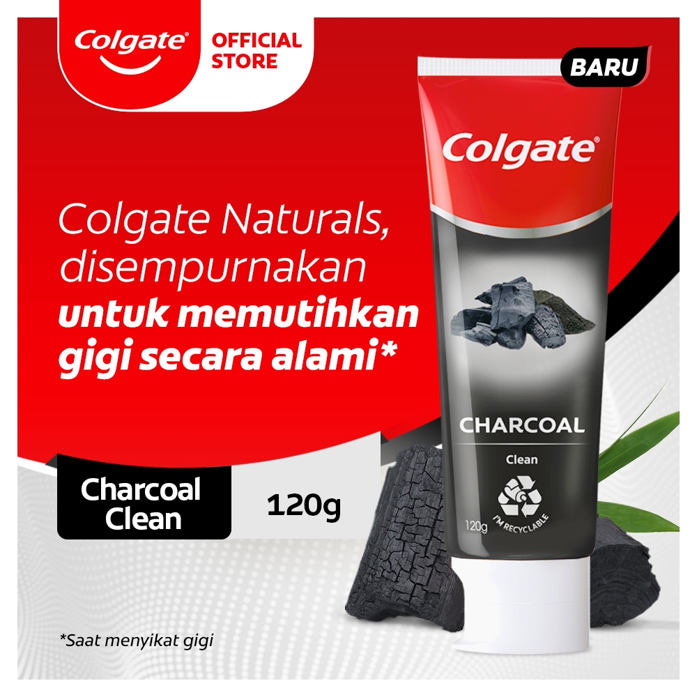 Promo Colgate Natural Pure Clean Charcoal & Mint Salt Pasta Gigi [120 g ...