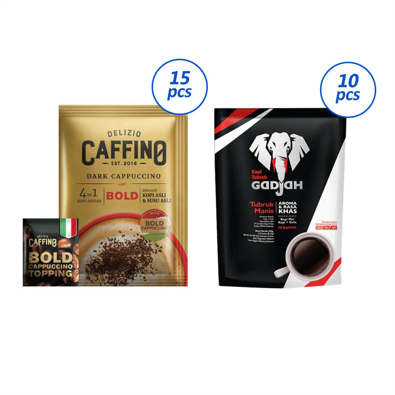 Jual Sampling - Caffino Kopi Bold Dark Cappuccino Renteng [25 g/15 ...