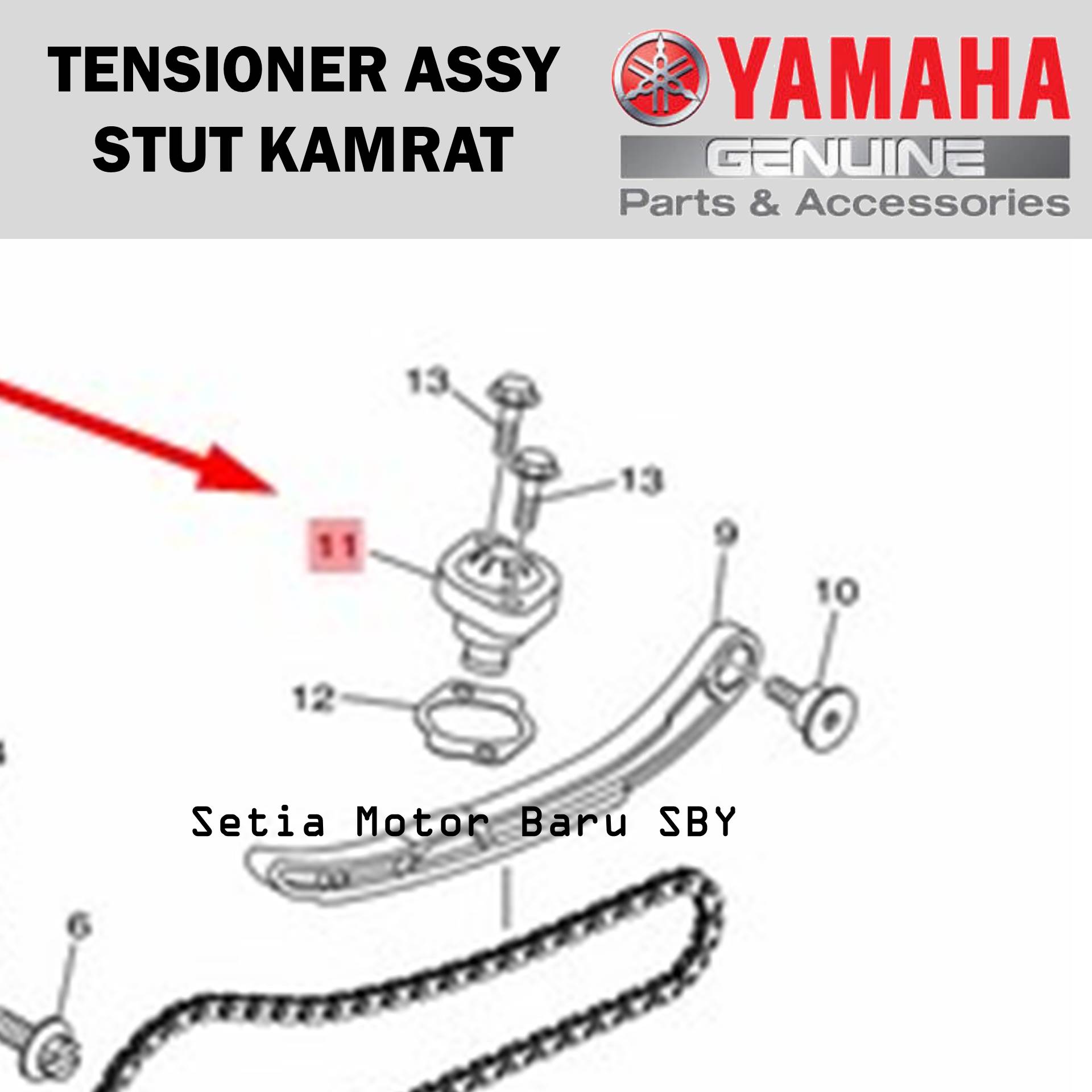 Jual Tensioner Assy Stut Kamrat Mt15 R15 155 Vixion R Nva Xabre Asli ...