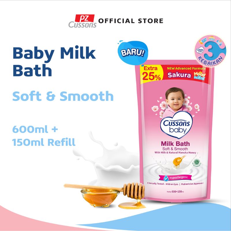 Promo Cussons Baby Milk Bath Soft & Smooth - Sabun Mandi Bayi Refill ...