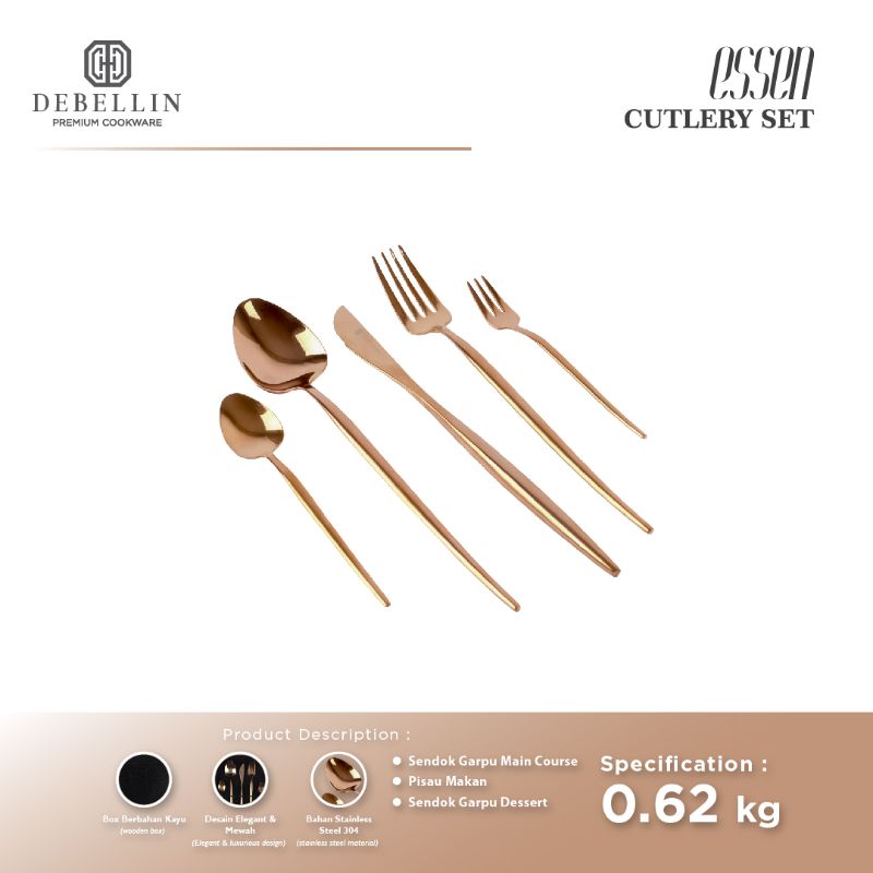 Jual Debellin Essen Atau Sendok Makan Set - Tableware Premium Di Seller ...