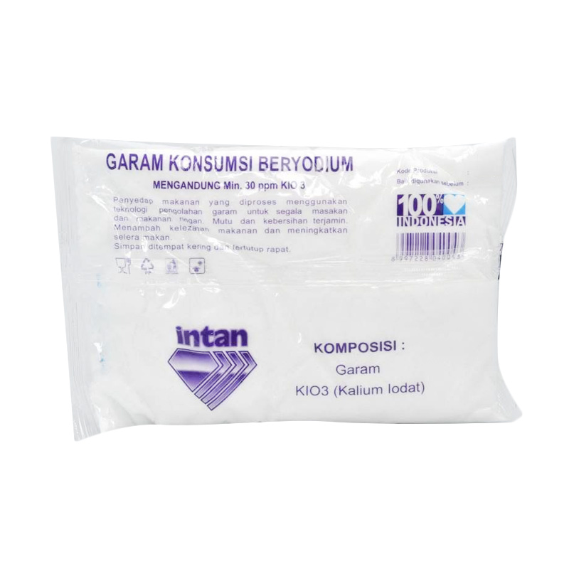 Promo Intan Garam Halus [500 Gr] Diskon 55% Di Seller Garam Intan ...