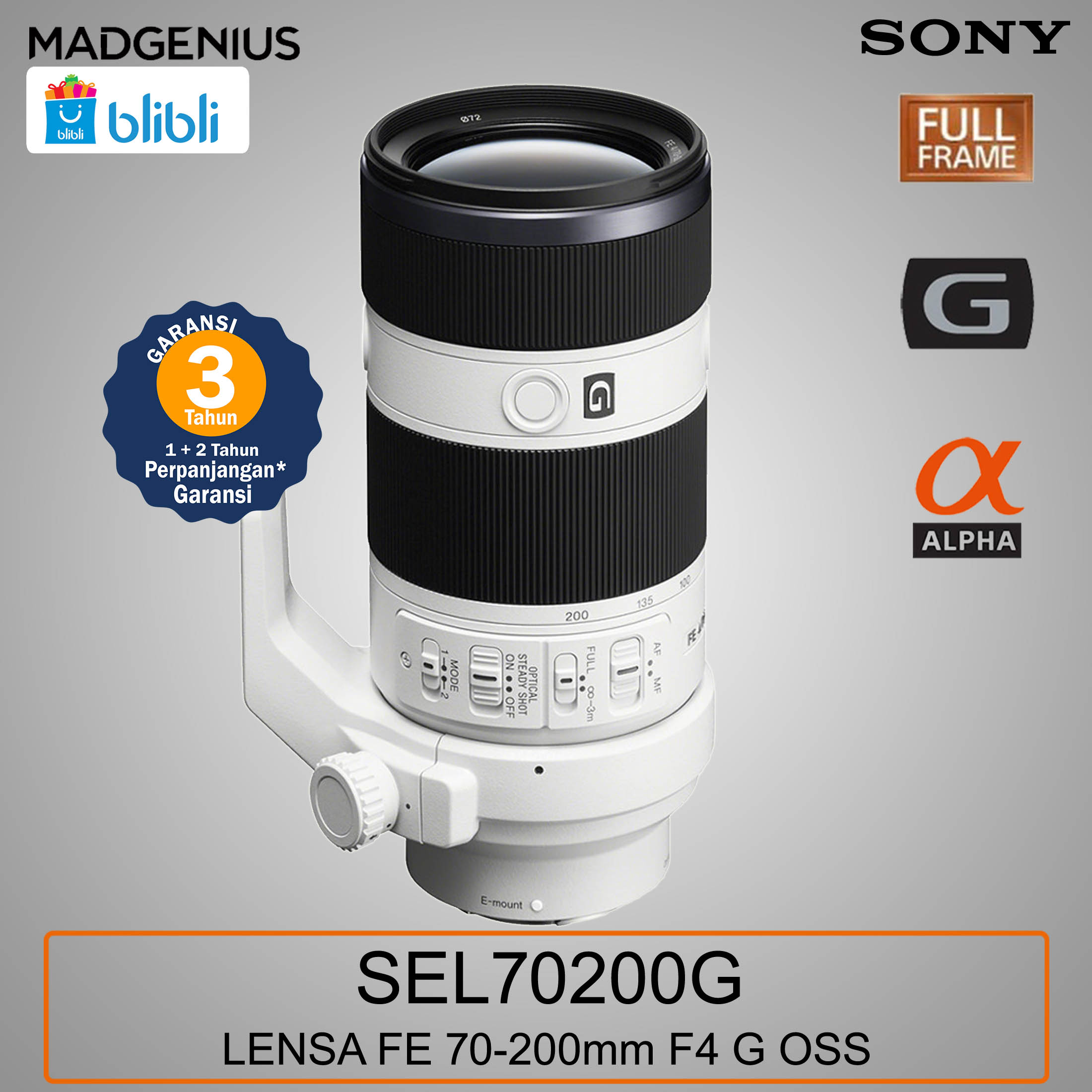 Jual Sony Sel70200g Fe 70-200mm F4 G Oss Lensa Kamera Di Seller ...