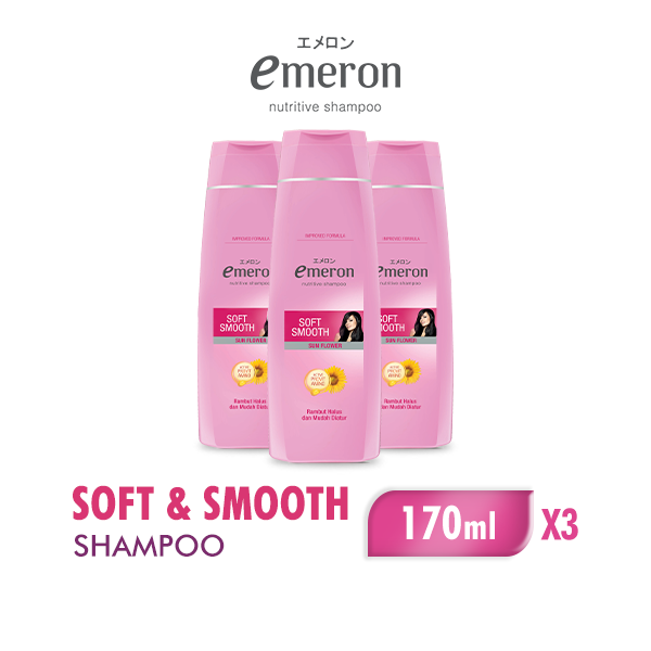 Promo Emeron Soft & Smooth Botol Shampoo [170 Ml/3 Pcs] Diskon 39% Di ...