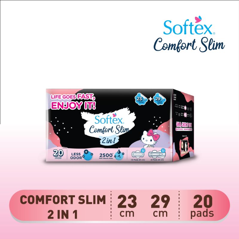 Jual Softex Comfort Slim 2 in 1 Pembalut Wanita di Seller Softex ...