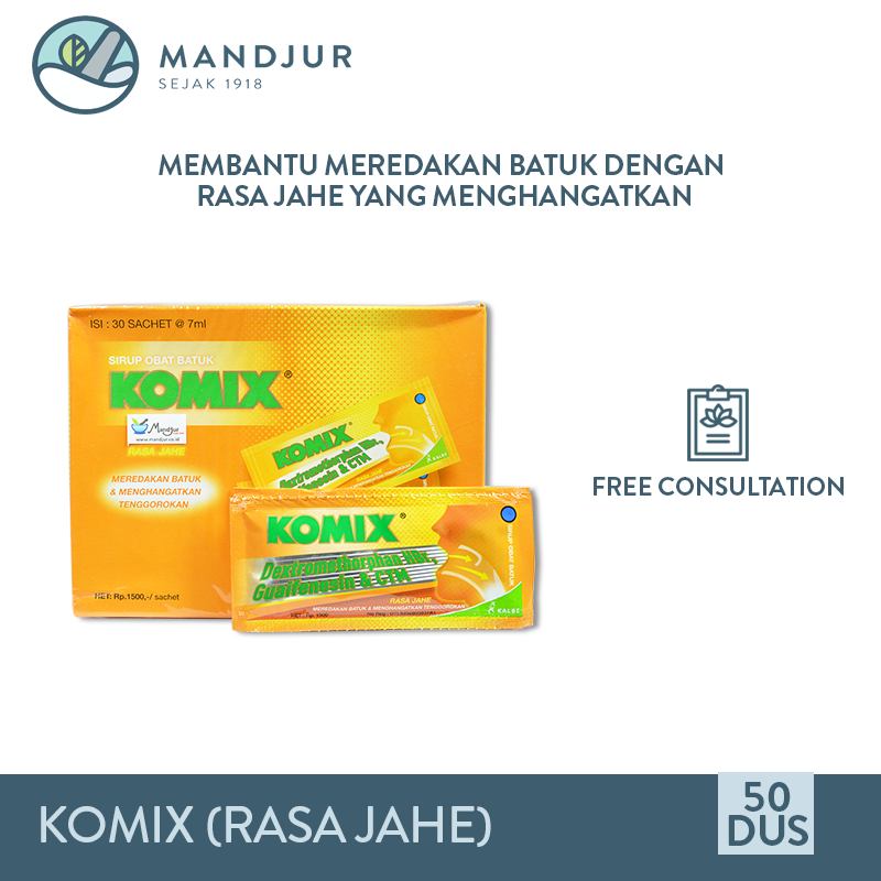 Jual KOMIX Rasa Jahe Sirup Obat Batuk [1 Karton/ 50 Dus] di Seller ...