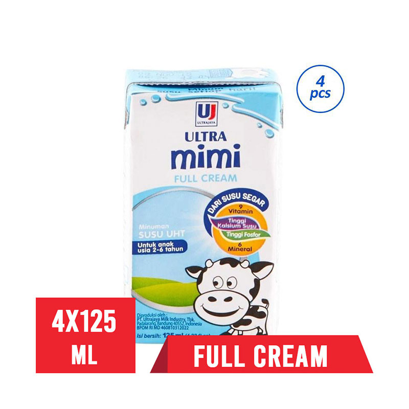 Jual Ultra Mimi Full Cream Susu Uht [4 Pcs/125 Ml] Di Seller Alfamart ...
