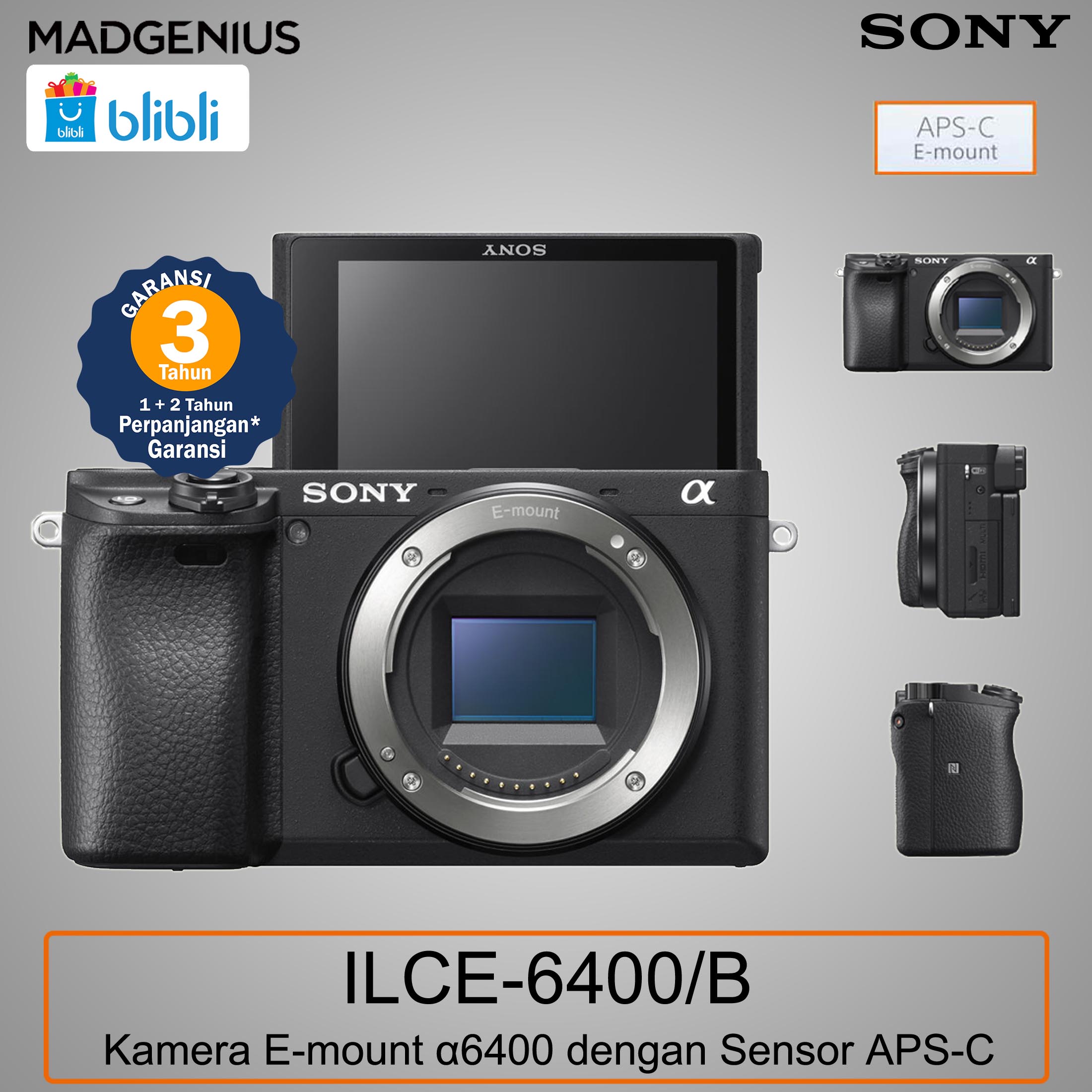 Jual Sony Alpha A6400 Ilce-6400 Kamera Mirrorless - Hitam [body Only] Di Seller Makassar ...