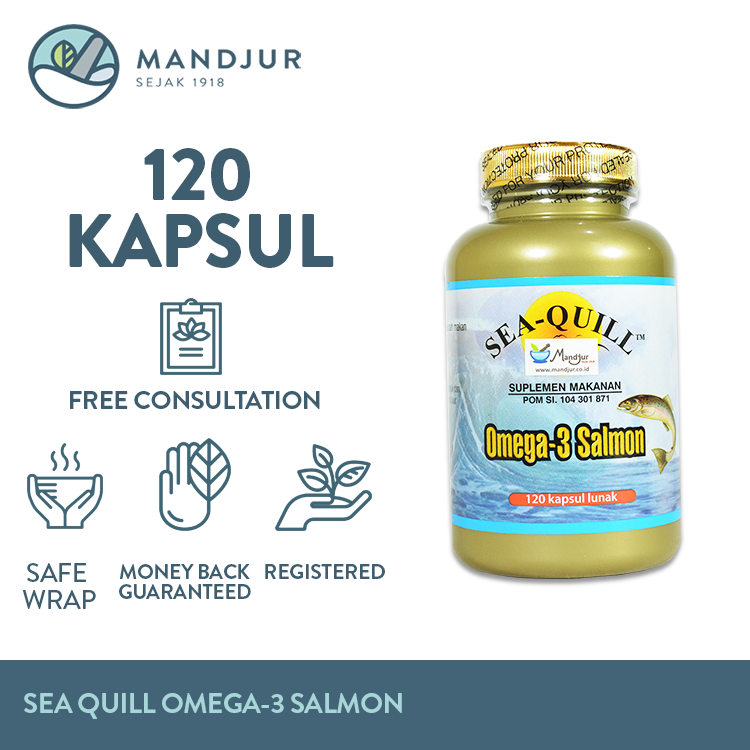 Jual Sea Quill Omega-3 Salmon Suplemen Kesehatan [Isi 120 Softgels] di ...