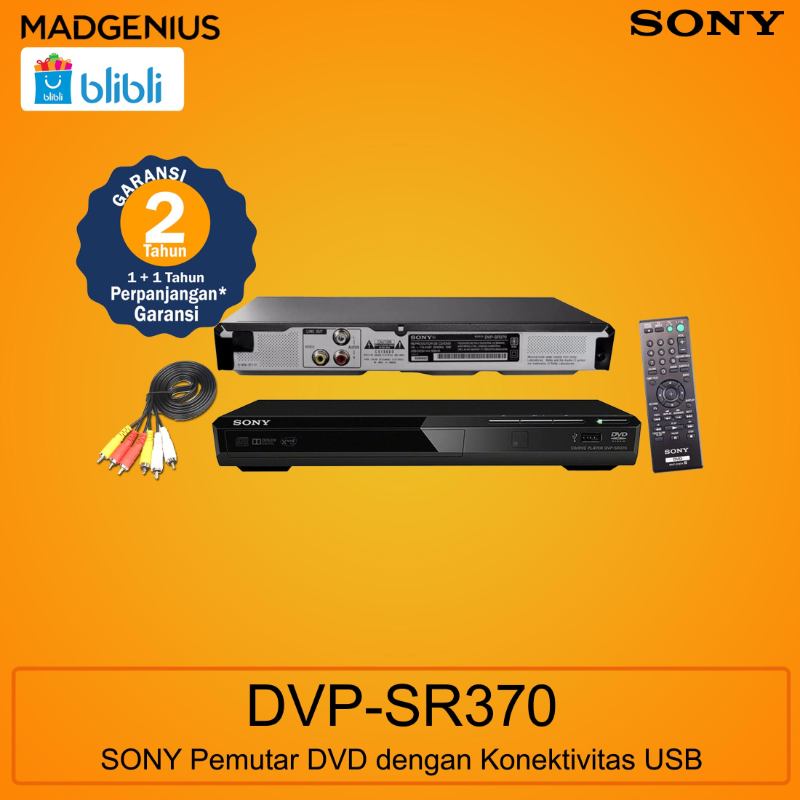 Jual SONY DVP-SR370 Black DVD Player with USB Connectivity - Hitam [Original] di Seller Samu.id ...