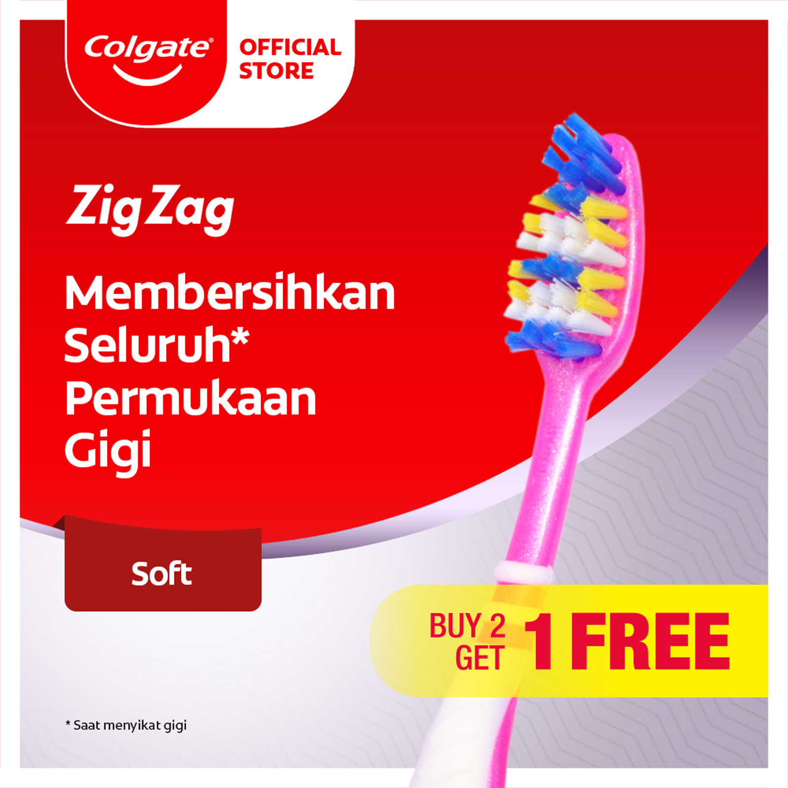 Jual Colgate Zig Zag Soft Toothbrush [3 pcs] di Seller Colgate ...