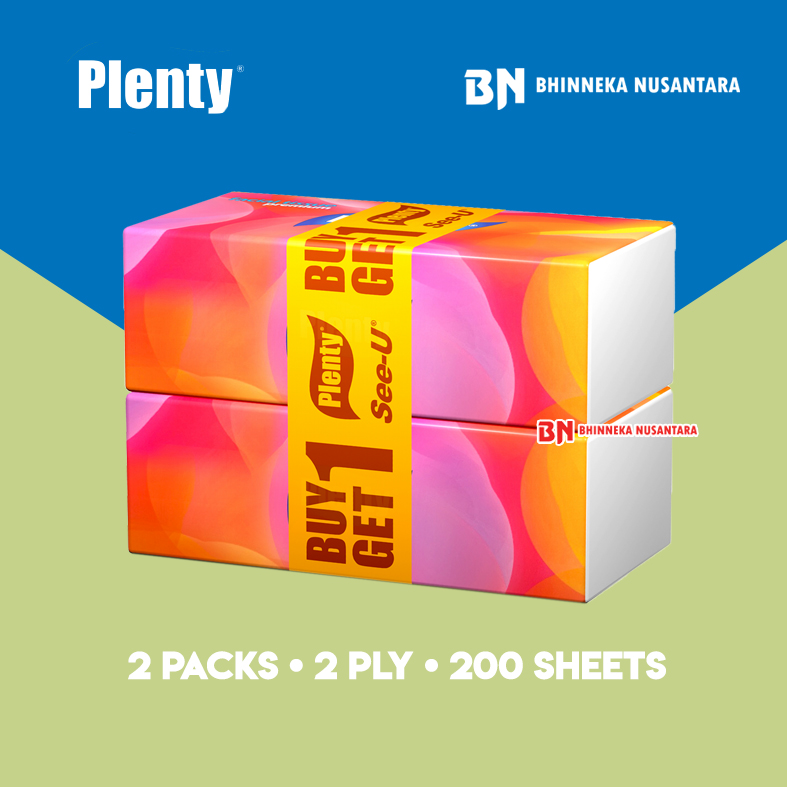 Jual Buy 1 Get 1 - PLENTY Premium Facial Tissue [2 Ply/200 Sheet] di ...