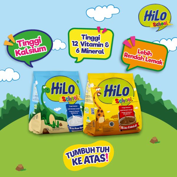 Promo Hilo School Gusset Chocolate 10 Sachet - Susu Tinggi Kalsium ...