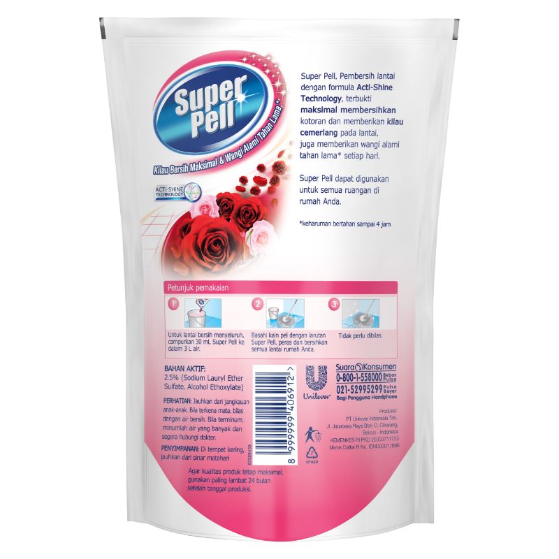 Promo Superpell Pembersih Lantai Pel Lantai Harum & Wangi Cherry Rose ...
