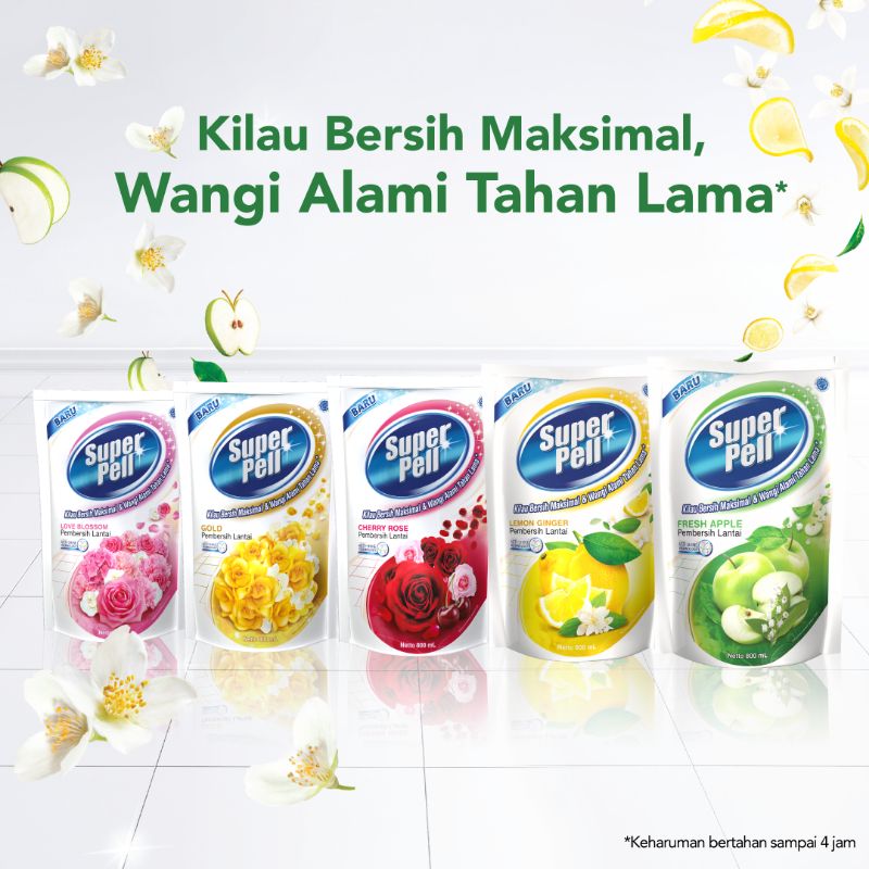 Promo Superpell Pembersih Lantai Pel Lantai Harum & Wangi Cherry Rose ...