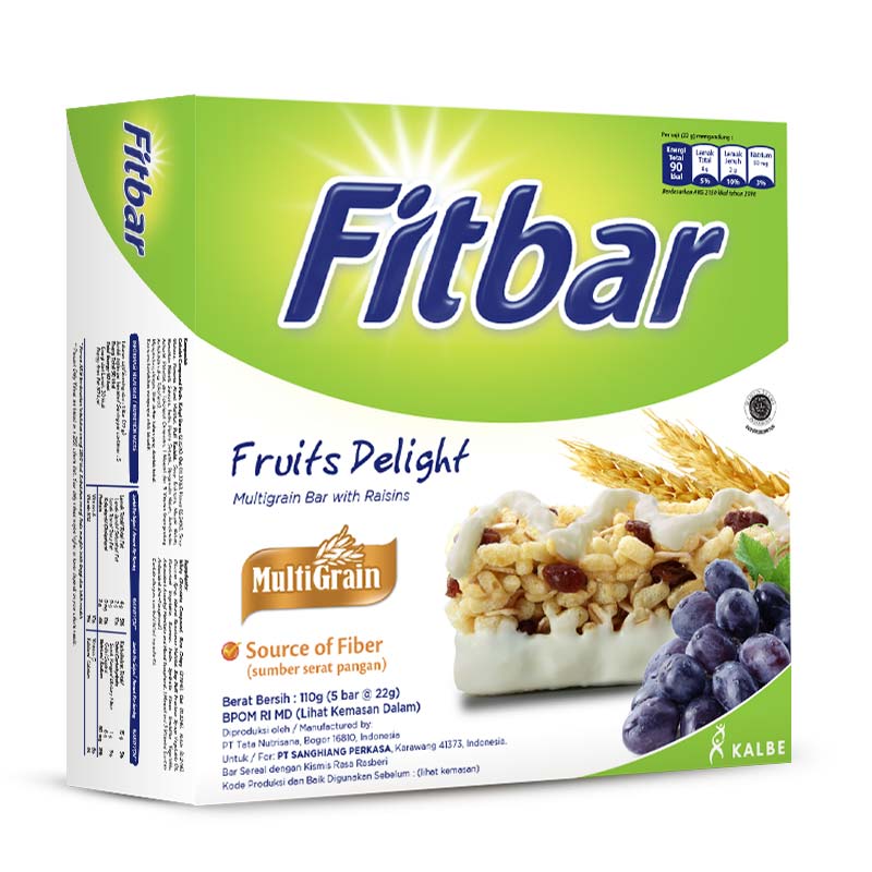 Jual FITBAR Multigrain Fruits Delight [22 g/ 5 Pcs] di Seller Papaya ...