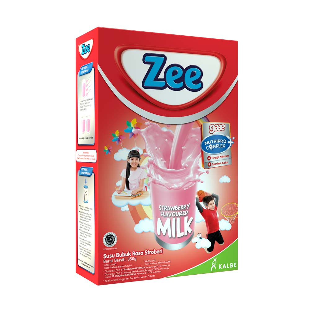 Jual Groceries - Zee Regular Strawberry Milk [350 g] di Seller Kalbe ...