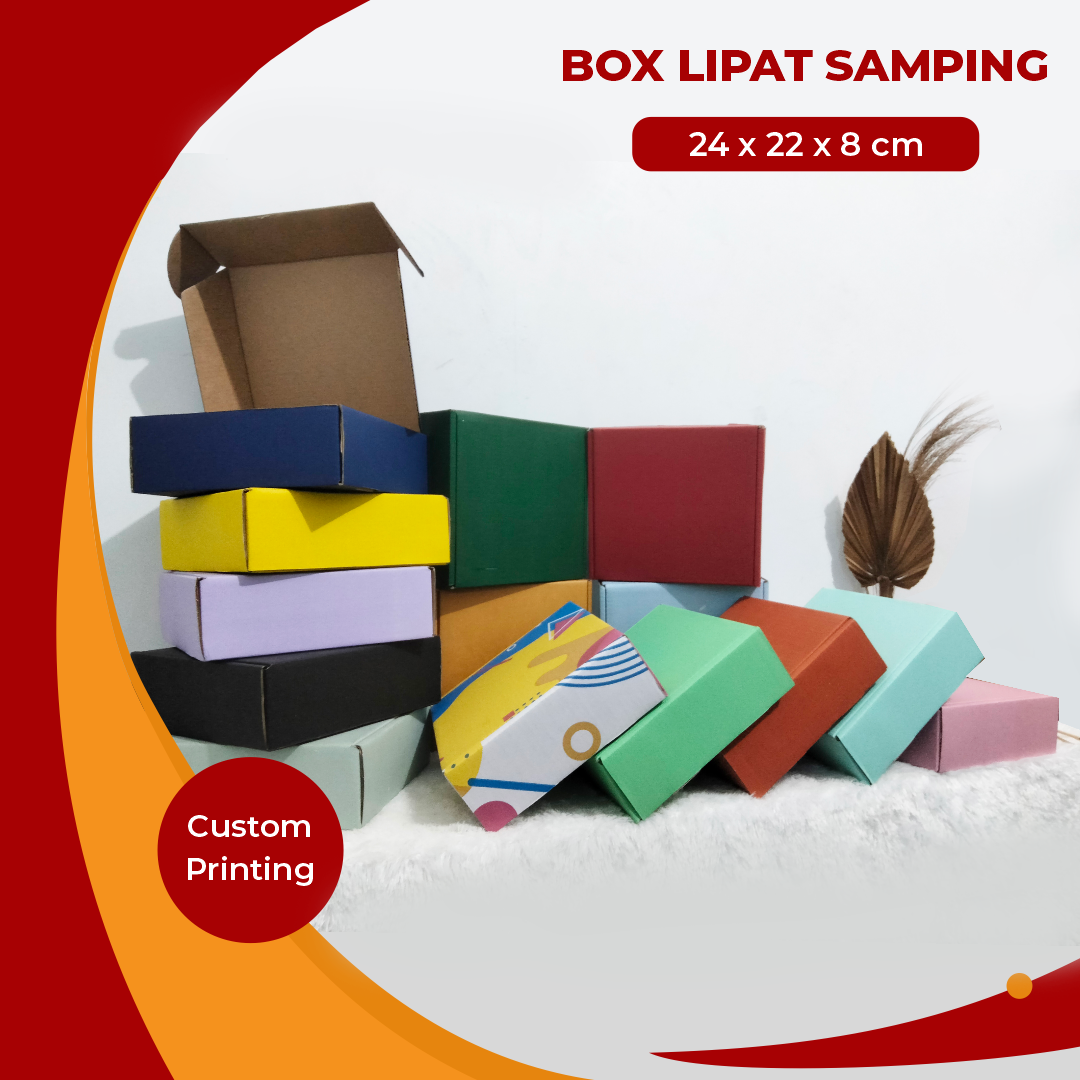 Jual Box Kado ukuran 22 x 22 x 8 cm, Box hampers, Box lipat samping ...
