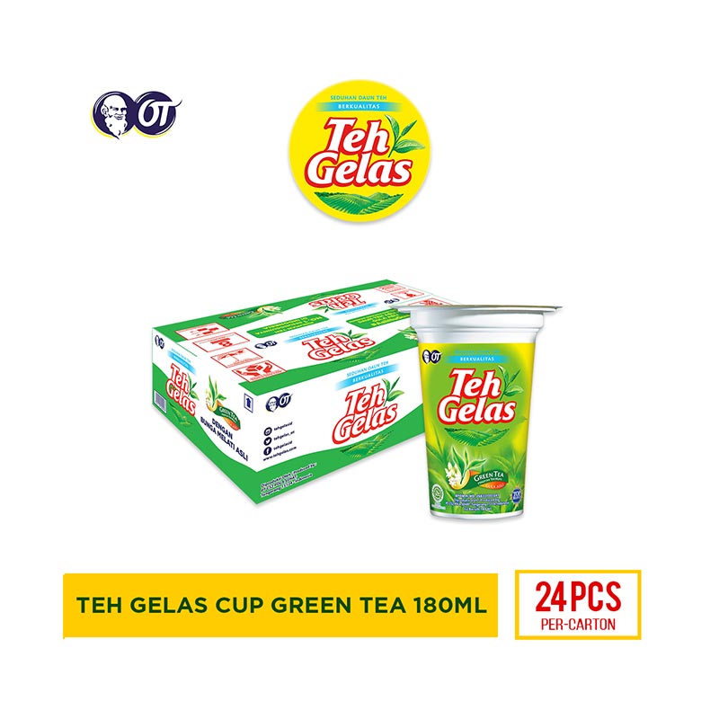 Jual Teh Gelas Green Tea Cup Minuman Teh Instant [180 mL/ Karton] di ...