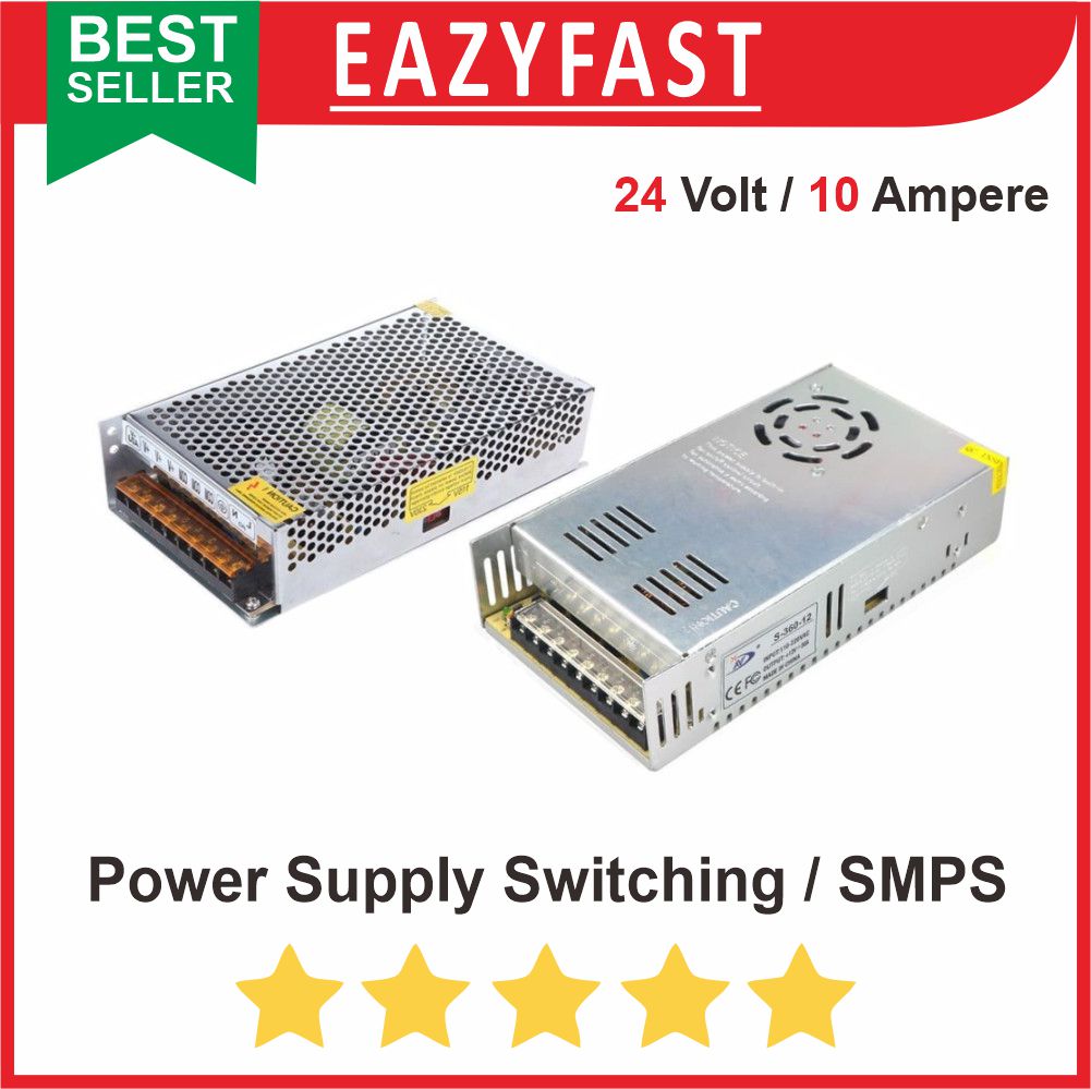 Jual Power Supply PSU Jaring 24V 10A Adaptor Trafo Switching SMPS LED ...