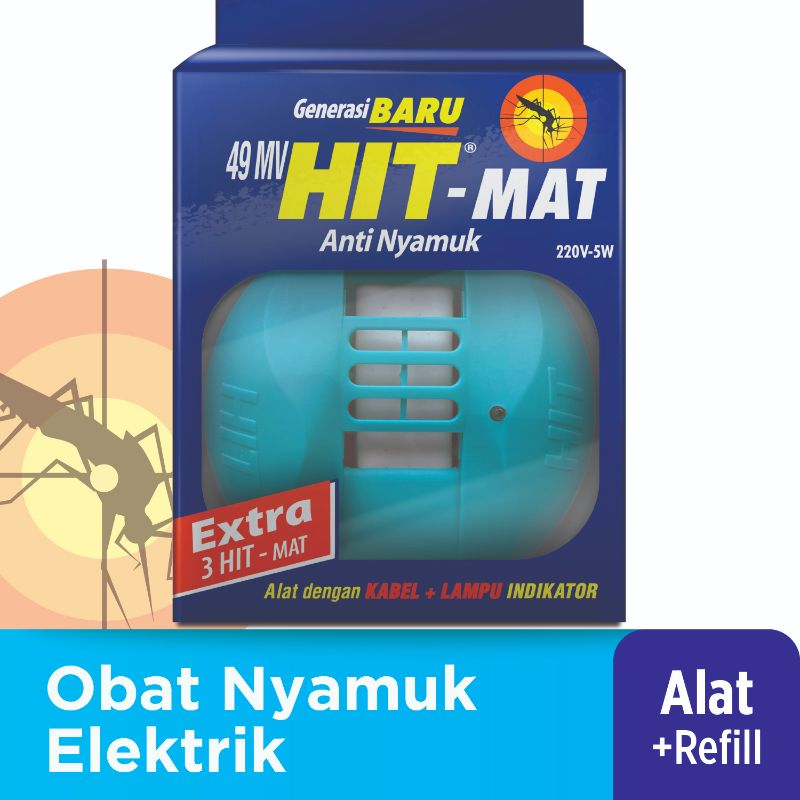 Promo Hit Mat Alat Elektrik Extra 3 Hit-Mat Obat Nyamuk Elektrik Diskon ...