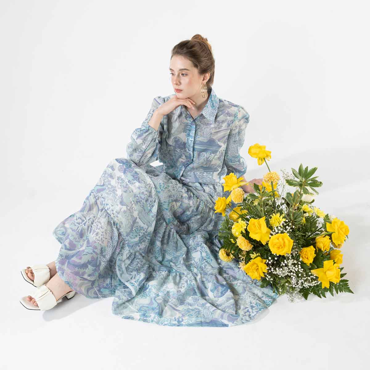 Promo Vone More Clarabelle Skirt Bli 12 Rok Wanita - Blue - Green - Xxl Blue - Green Diskon 85% ...