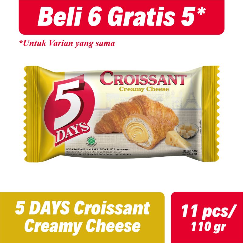 Jual Medan - Beli 6 Gratis 5 WHS - 5 Days Croissant Creamy Cheese Roti ...