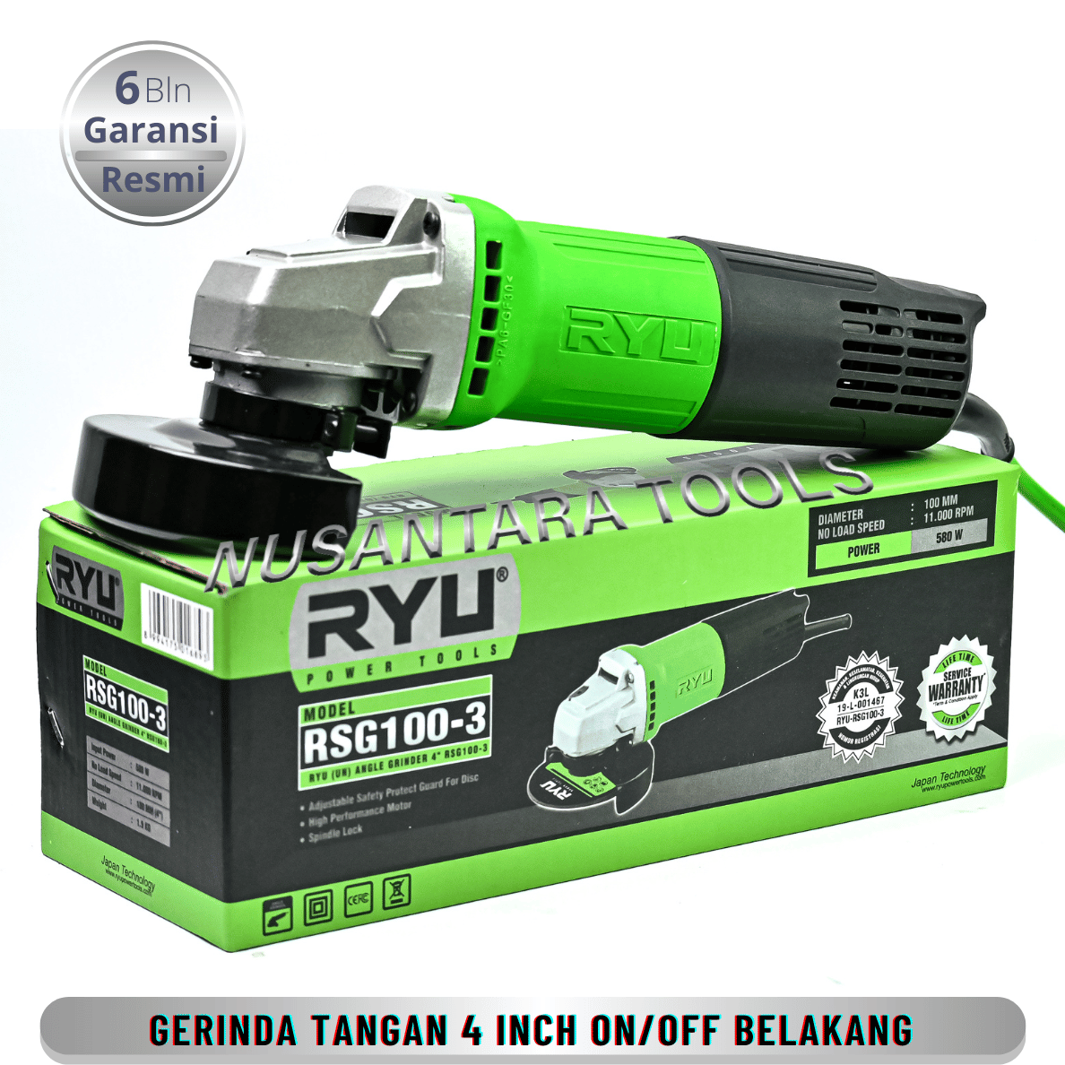 Promo Mesin Gerinda RYU RSG100-3 / Mesin Grinder Tangan 4 Inch ...
