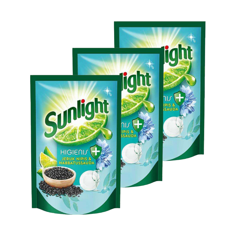 Promo SUNLIGHT Habbatussauda Sabun Cuci Piring [210 mL/3 Pcs] Diskon 10 ...