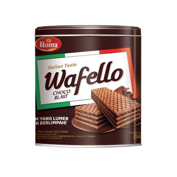 Jual ROMA WAFELO WAFER COKLAT CAN 234 GR di Seller Foodmart Ambon ...