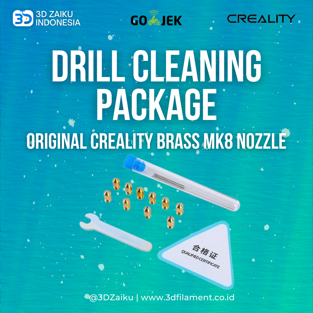 Jual Original Creality Brass MK8 Nozzle Drill Cleaning Package di ...