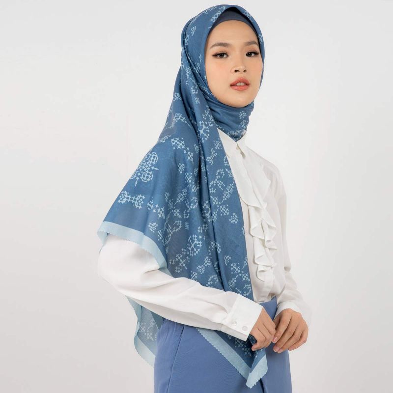 Jual Ria Miranda Bilau Series Scarf - Yale Blue ( Hijab ) Di Seller Ria ...