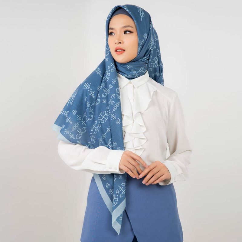 Jual Ria Miranda Bilau Series Scarf - Yale Blue ( Hijab ) Di Seller Ria ...
