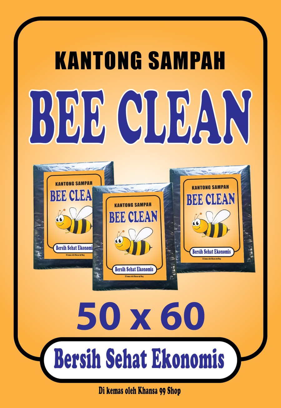 Jual Kantong Plastik Sampah Bee Clean uk.50 x 60 HItam isi 10 Lembar di ...