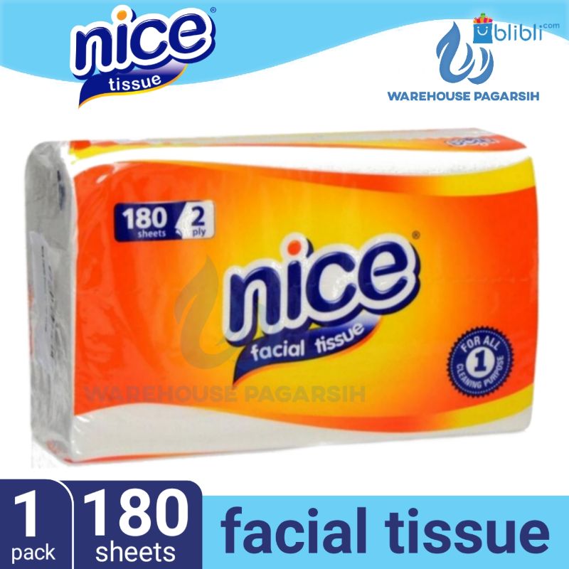 Jual Nice Facial Tissue Soft Pack [180 Sheets/ 2 ply] di Seller Cahaya ...