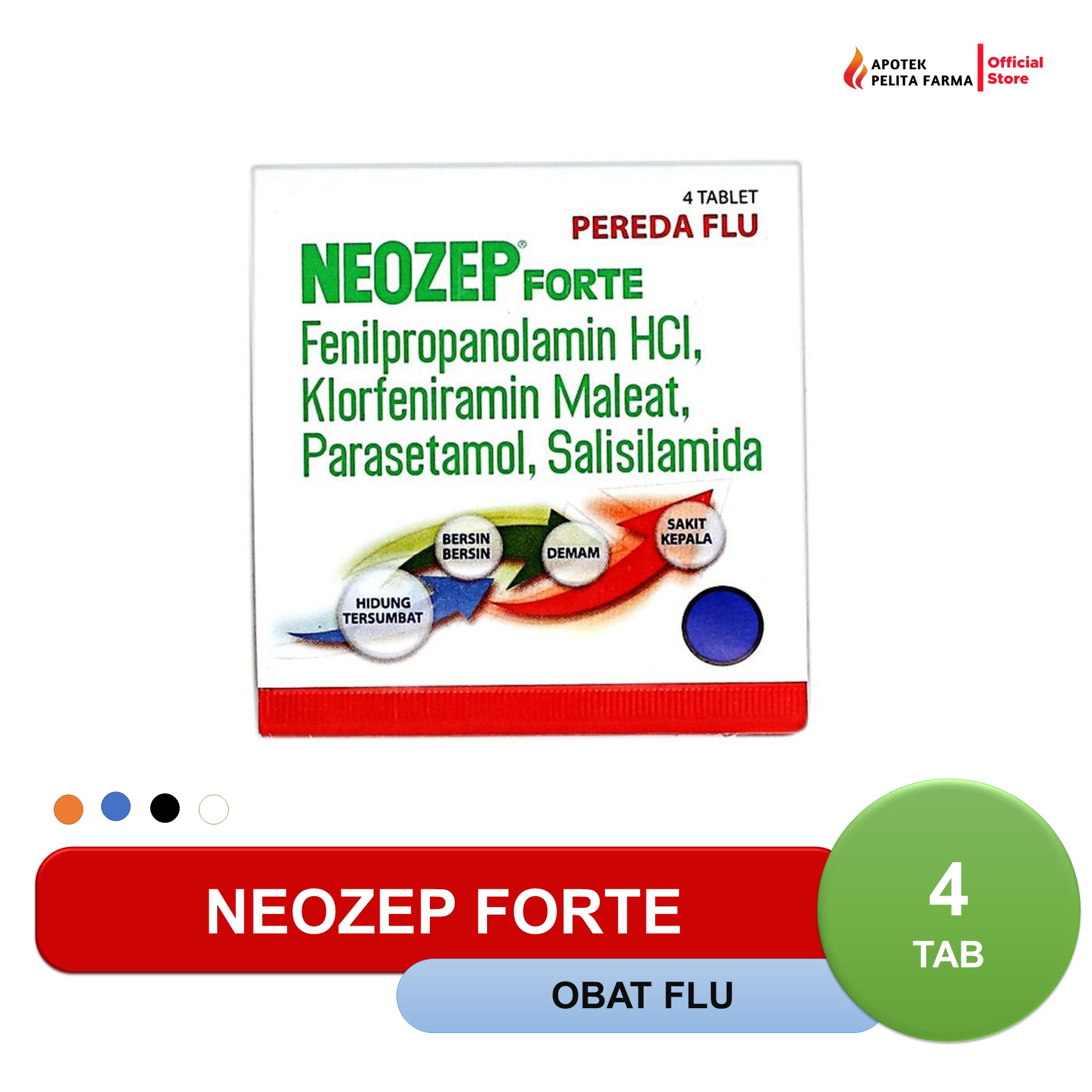 Jual NEOZEP FORTE 1 STRIP 4 TAB - OBAT BATUK PILEK di Seller Apotek ...
