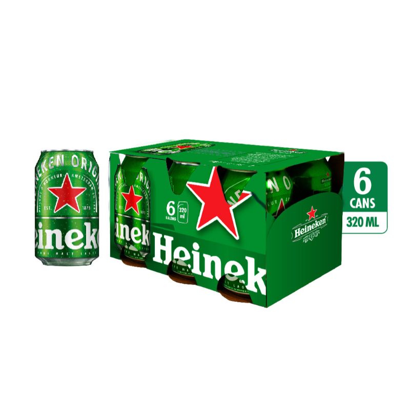 Jual Heineken Bir [Can/ 320 mL/ Kemasan 6 Kaleng] di Seller Drink ...