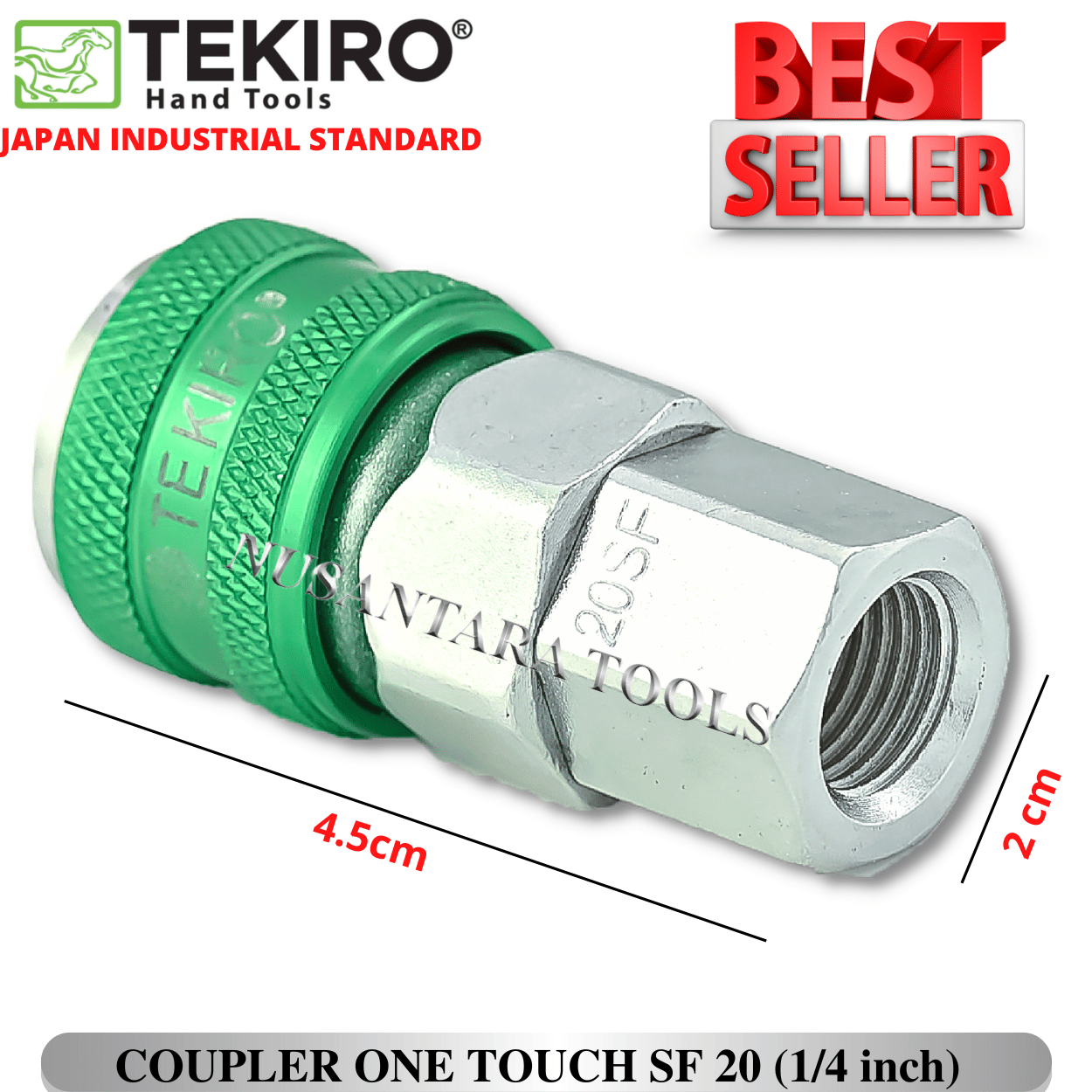 Promo KOPLER ANGIN ONE TOUCH 20 SF TEKIRO / QUICK COUPLER 20SF Diskon ...