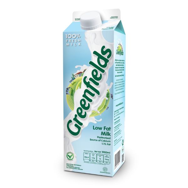 Jual Groceries Greenfields Fresh Milk Low Fat [1000 Ml] Di Seller