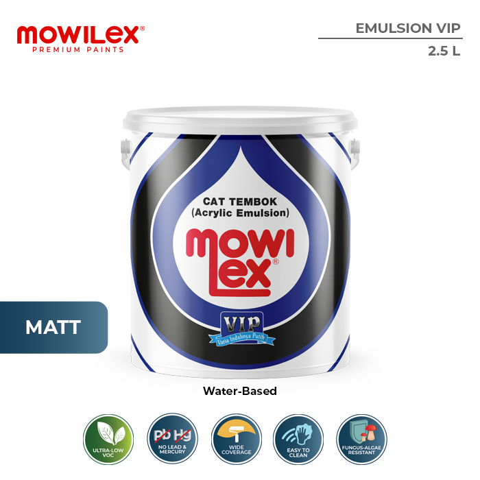 Promo Mowilex Emulsion Vip Cat Tembok [2.5 L] Diskon 5% Di Seller ...