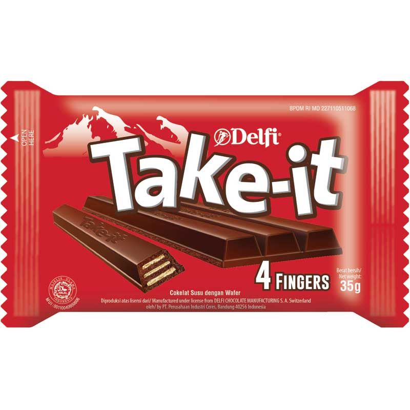 Jual Delfi Take-it Wafer 4 Fingers Cokelat 35g Di Seller Alfamidi - Alfamidi - Kab. Tangerang ...
