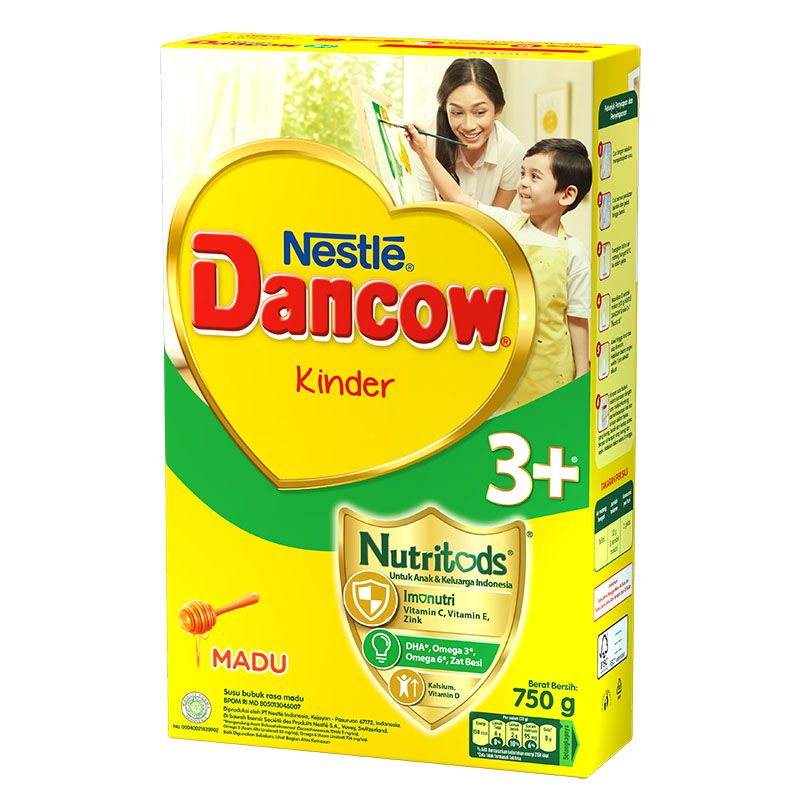 Jual Nestle Dancow 3+ Nutritods Susu Pertumbuhan 3-5 Tahun Madu Box 750 ...