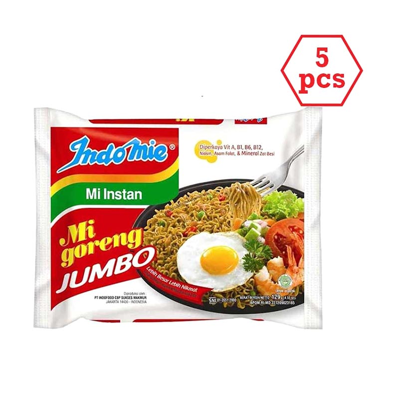 Jual Indomie Goreng Jumbo Mie Instan [129 g/ 5 pcs] di Seller Alfamidi ...