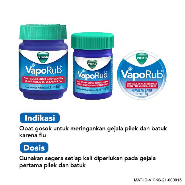 Promo Vicks Vaporub Balsem Obat Gosok 10 G Diskon 8% Di Seller P&g Pc ...