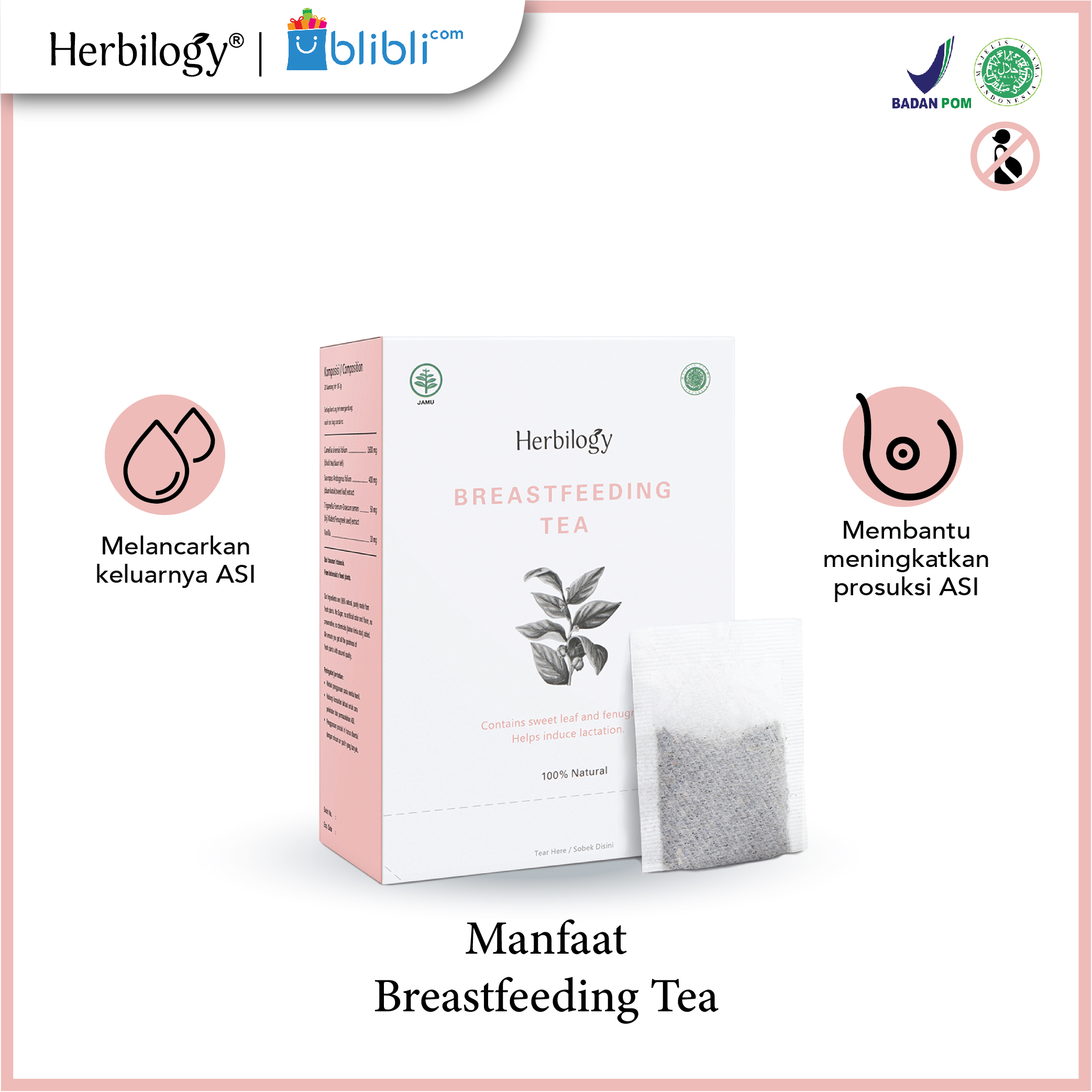 Promo Herbilogy Breastfeeding Tea - Pelancar Asi (20 Kantong Teh ...