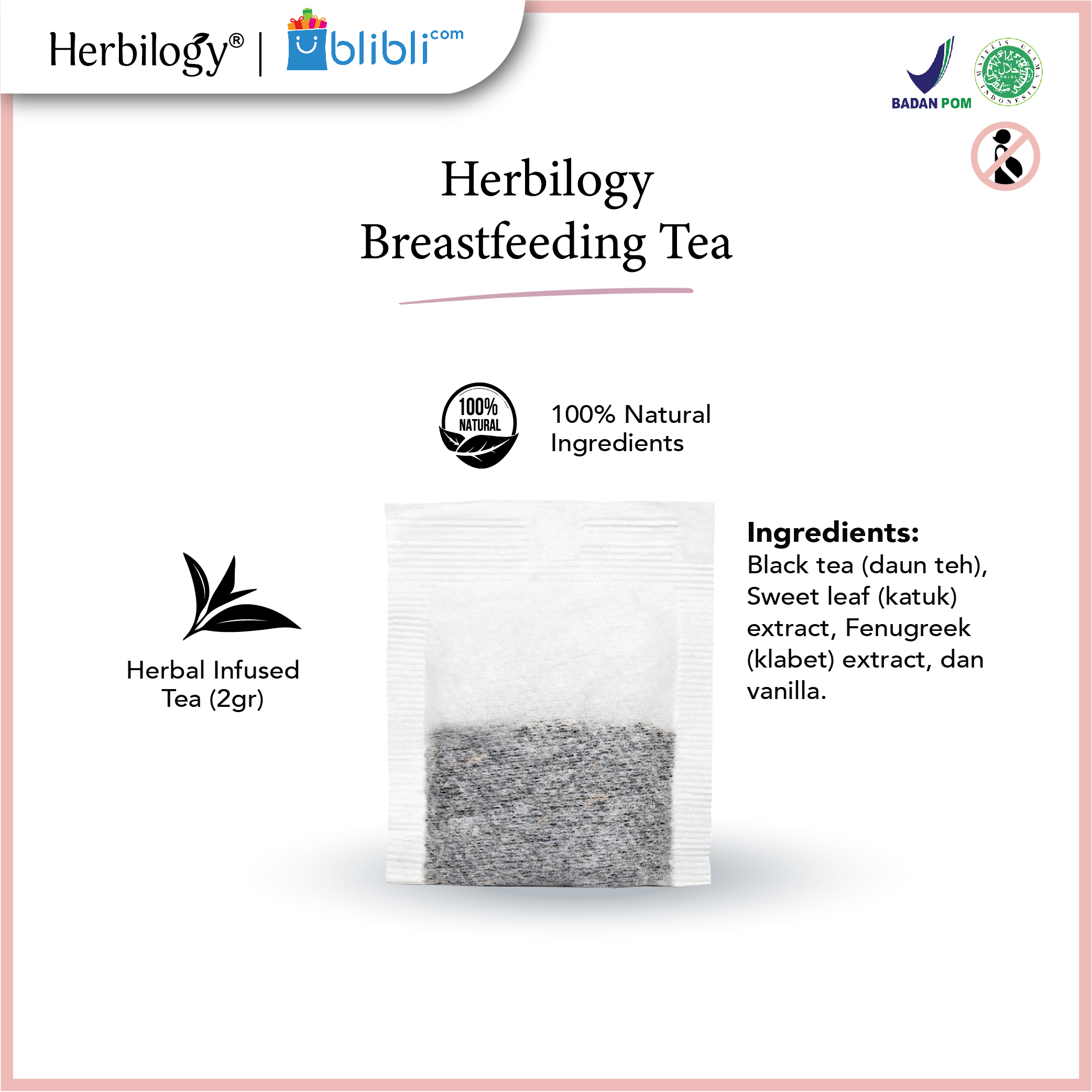 Promo Herbilogy Breastfeeding Tea - Pelancar Asi (20 Kantong Teh ...