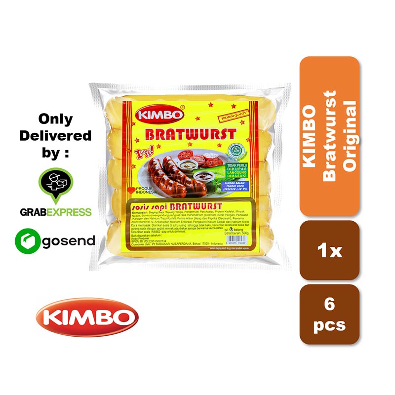 Promo Kimbo Bratwurst Original Sosis [6 pcs] Diskon 54% di Seller ...