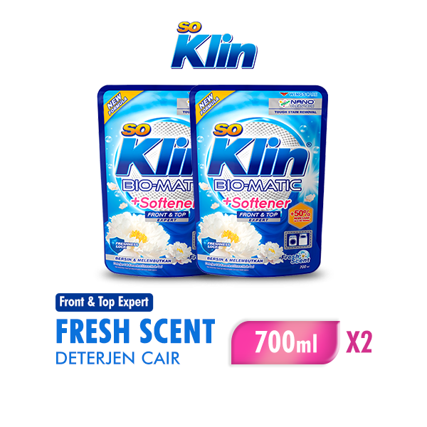 Promo SO KLIN Bio-Matic + Softener Liquid Detergent Front & Top Load ...