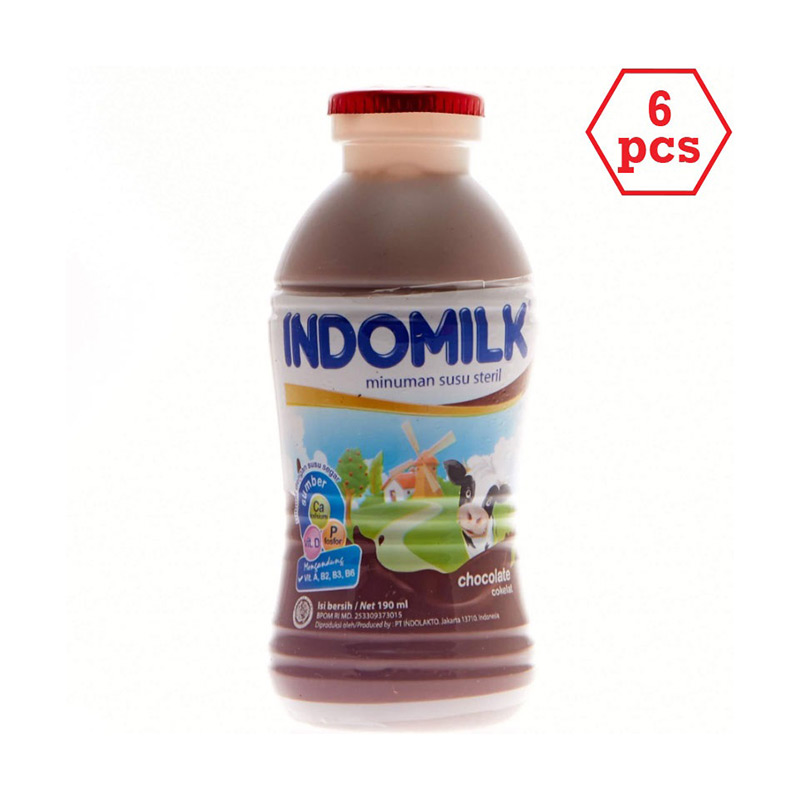 Jual Indomilk Liquid Cokelat Botol Susu UHT [190 mL/ 6 pcs] di Seller Alfamidi - CIBADAK | Blibli