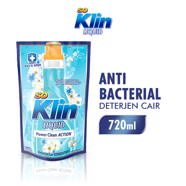 Promo So Klin Liquid Detergent Anti Bau & Apek Blue Pouch 720 Ml Diskon ...